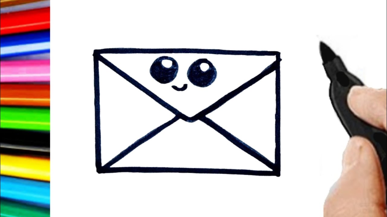 HOW TO DRAW ENVELOPE ️| ESAY DRAWING |CUTE DRAWING ...