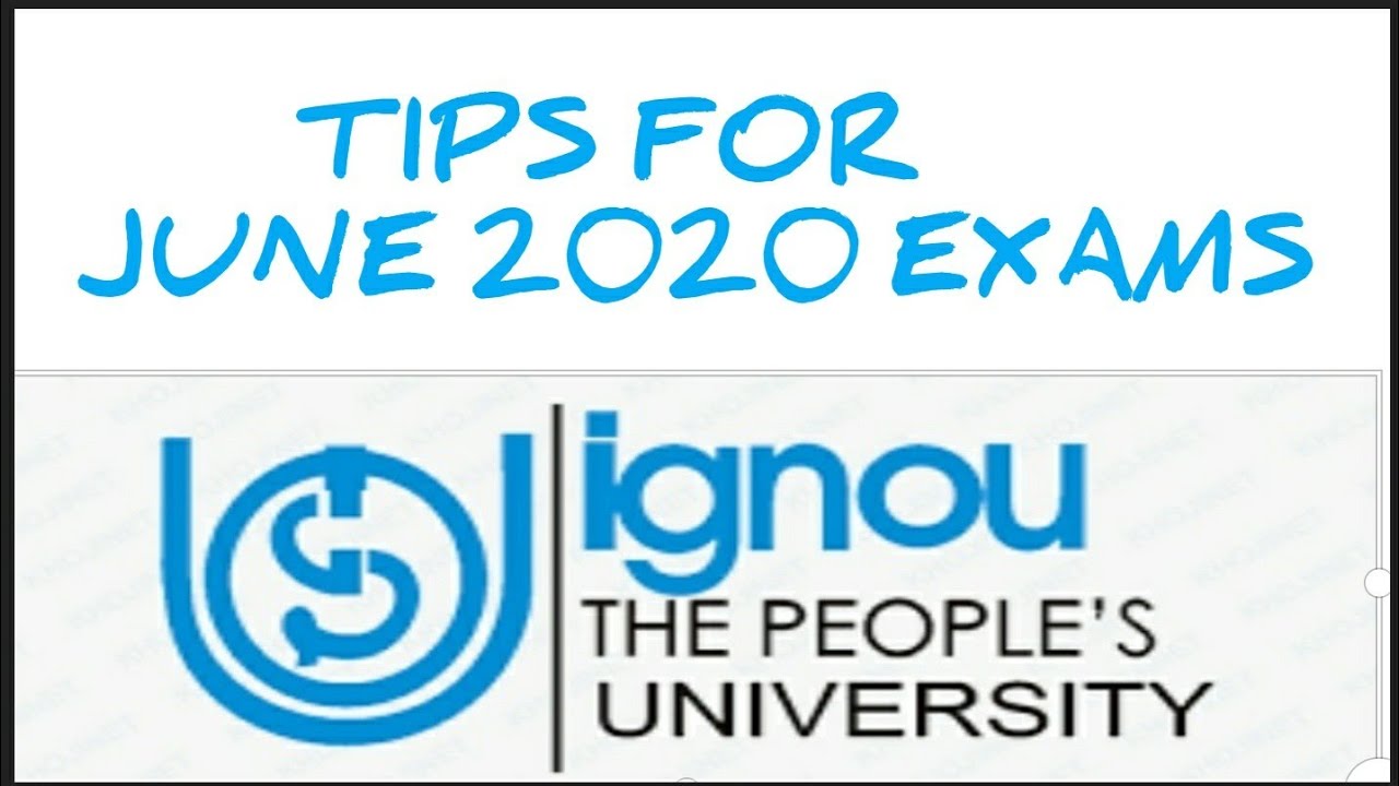 IGNOU EXAM TIPS FOR JUNE TEE 2020 - YouTube