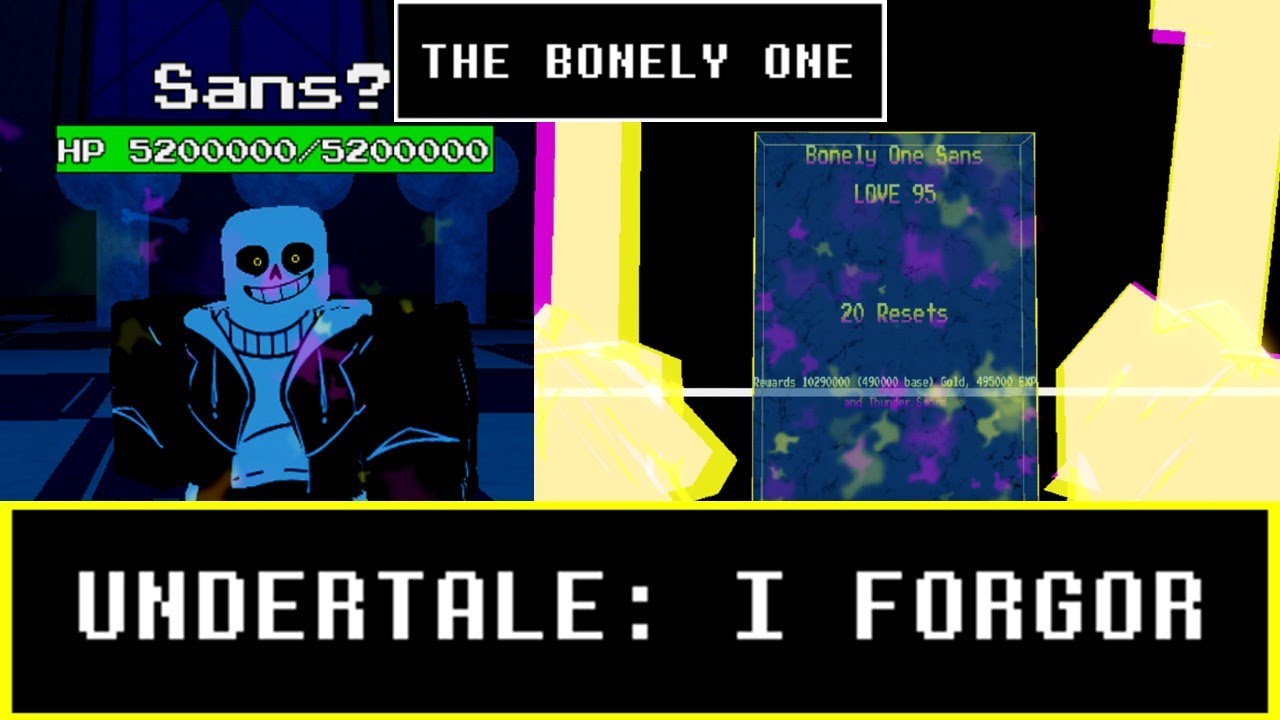 Roblox - Undertale: I Forgor - The Bonely One - YouTube