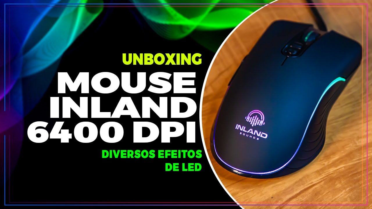 MOUSE GAMER BARATO COM ATÉ 6400 DPI | MARCA INLAND | UNBOXING, TESTE DE ...