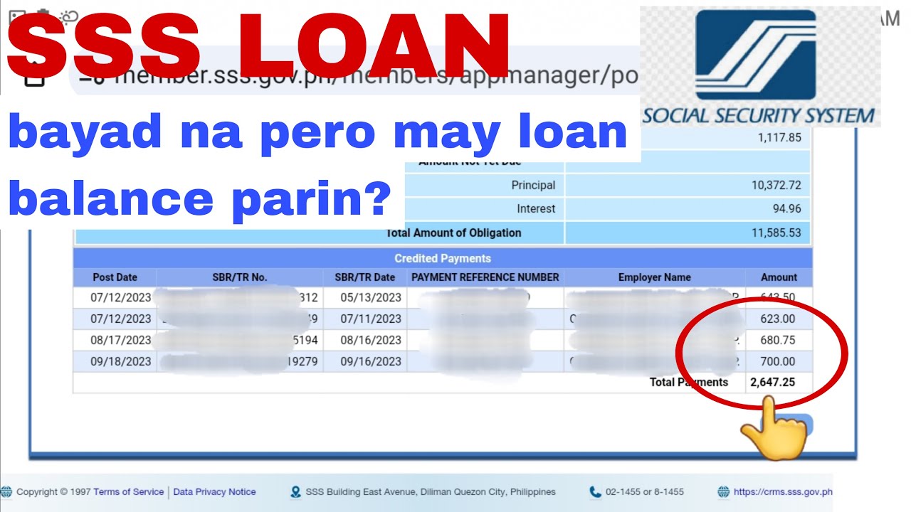 May loan balance parin kahit bayad na? How to fix - very easy || SSS ...