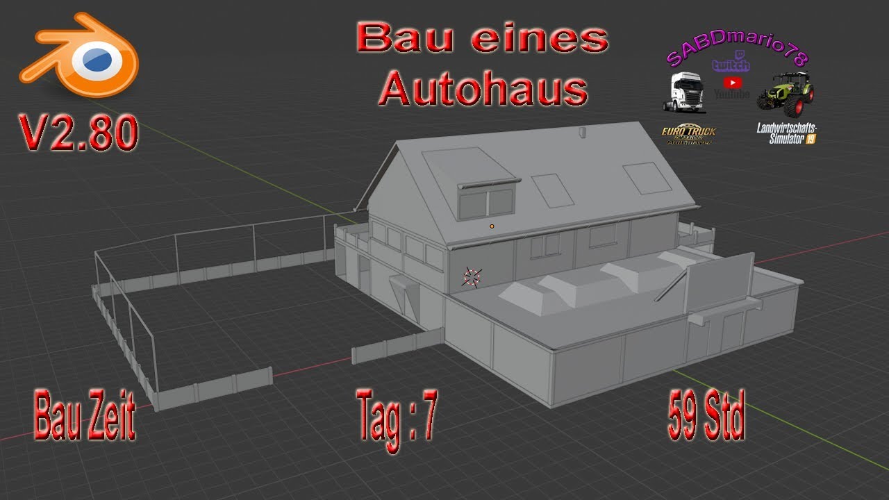 Blender V2.80 **Wir Bauen ein Gebäude für denn LS** - YouTube