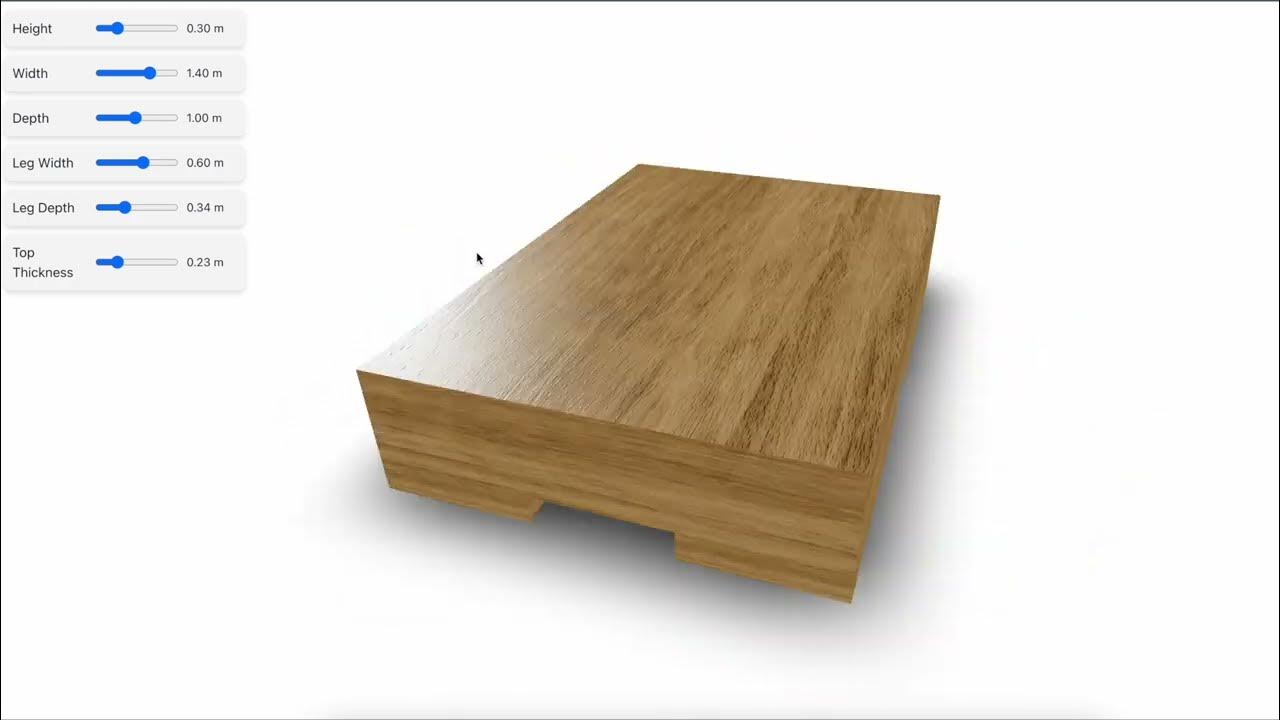 Table Configurator: Edit different aspects of a table. #threejs #react - YouTube