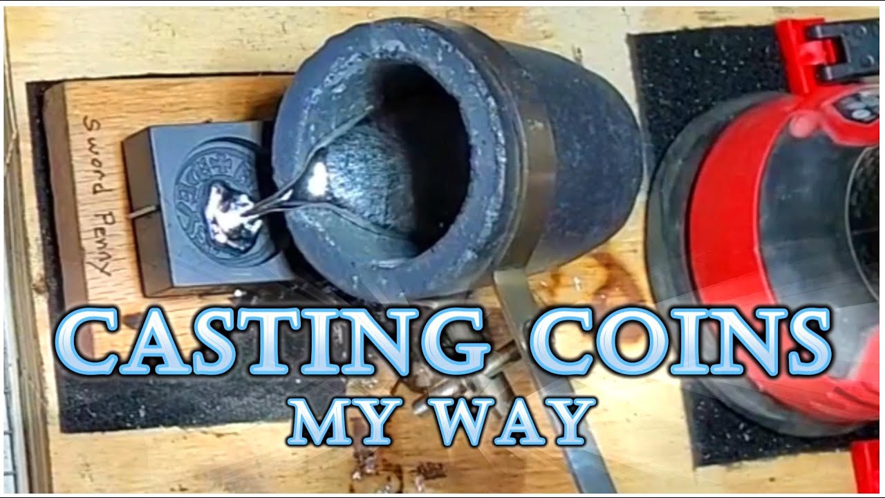 Casting Coins My Way - Metal Casting in Graphite Molds - #asmr Molten ...