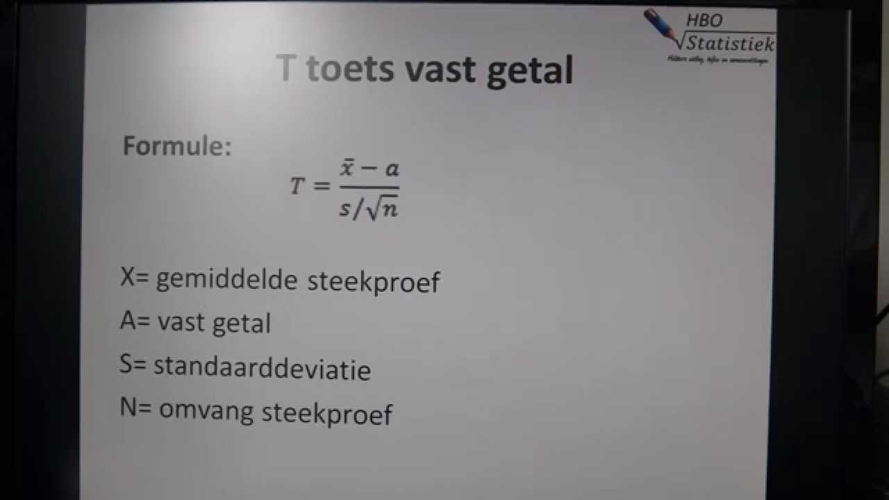 T toets 1: vergelijken met vast getal - YouTube