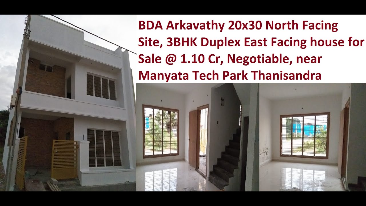 BDA 20x30 Arkavathy North facing site East facing 3BHK House Manyata ...