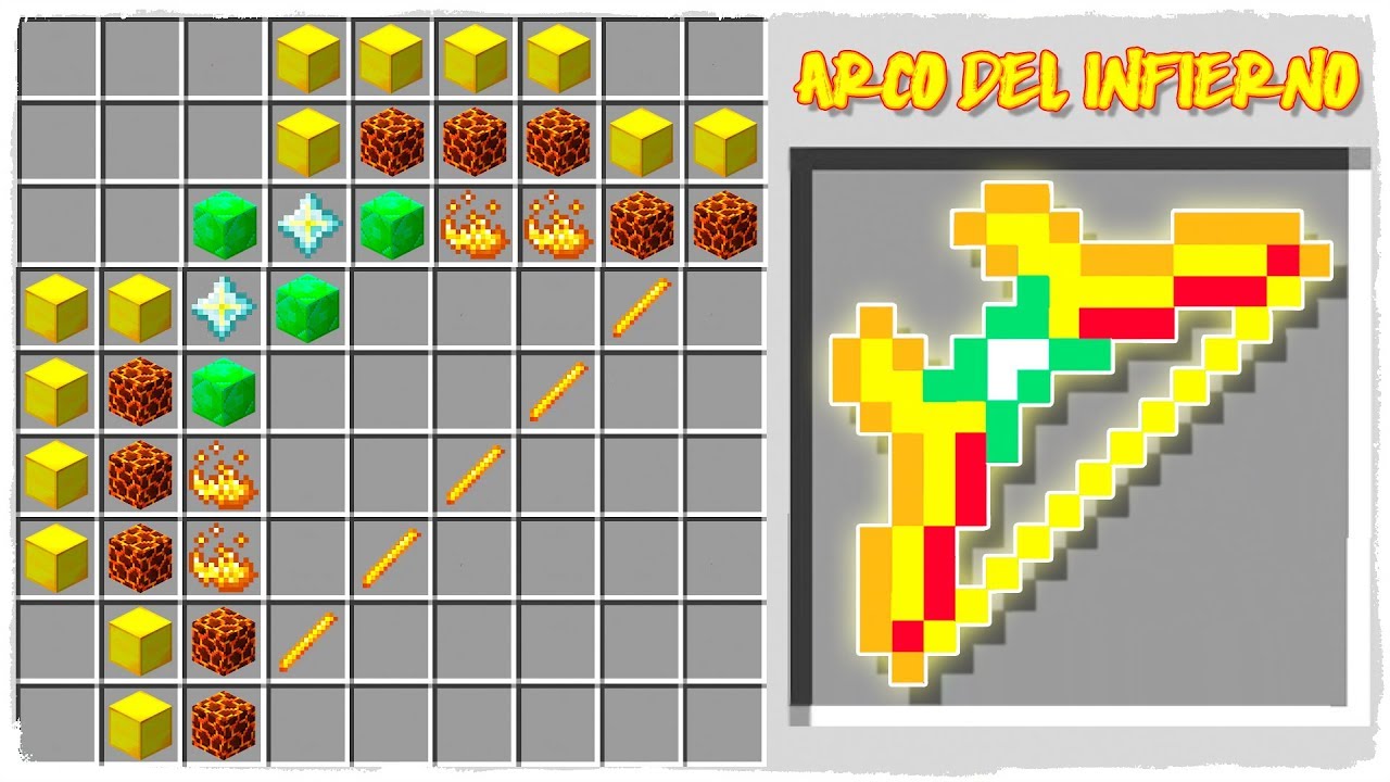 ¡CÓMO CRAFTEAR EL ARCO DEL INFIERNO EN MINECRAFT! - YouTube
