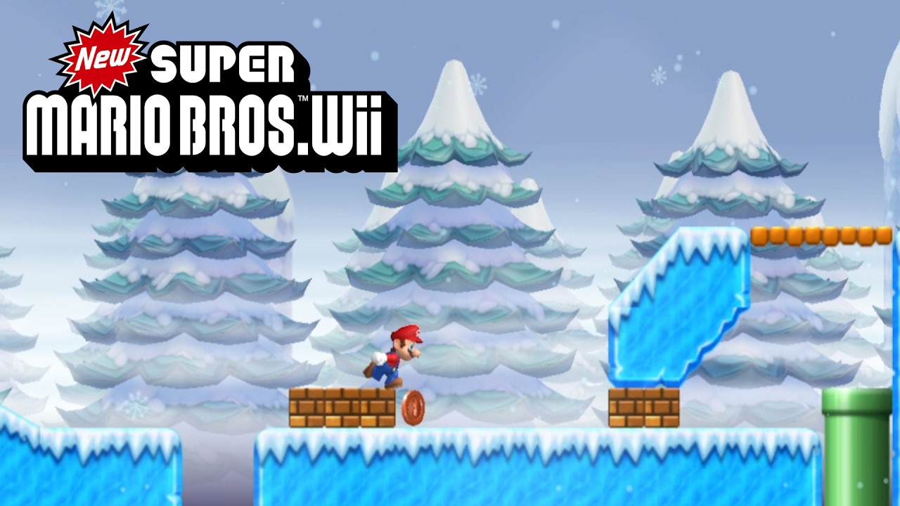 New Super Mario Bros Wii - 8 Red Coins in Level 3-1 without Speed Boost ...