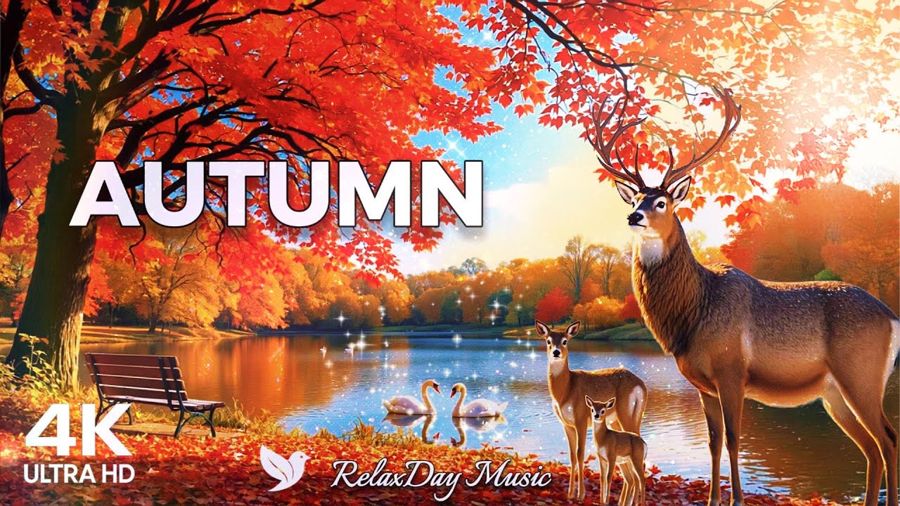 Beautiful Autumn Scenery 🍁 Relaxing Piano Music for Stress Relief ...