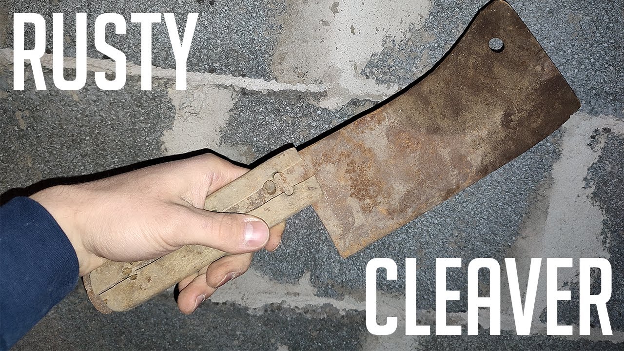 Antique Rusty Cleaver - Restoration - YouTube