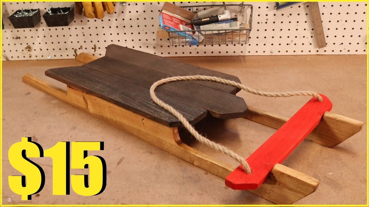 Build Your Own Wood Winter Sled (Your Design Required) - YouTube