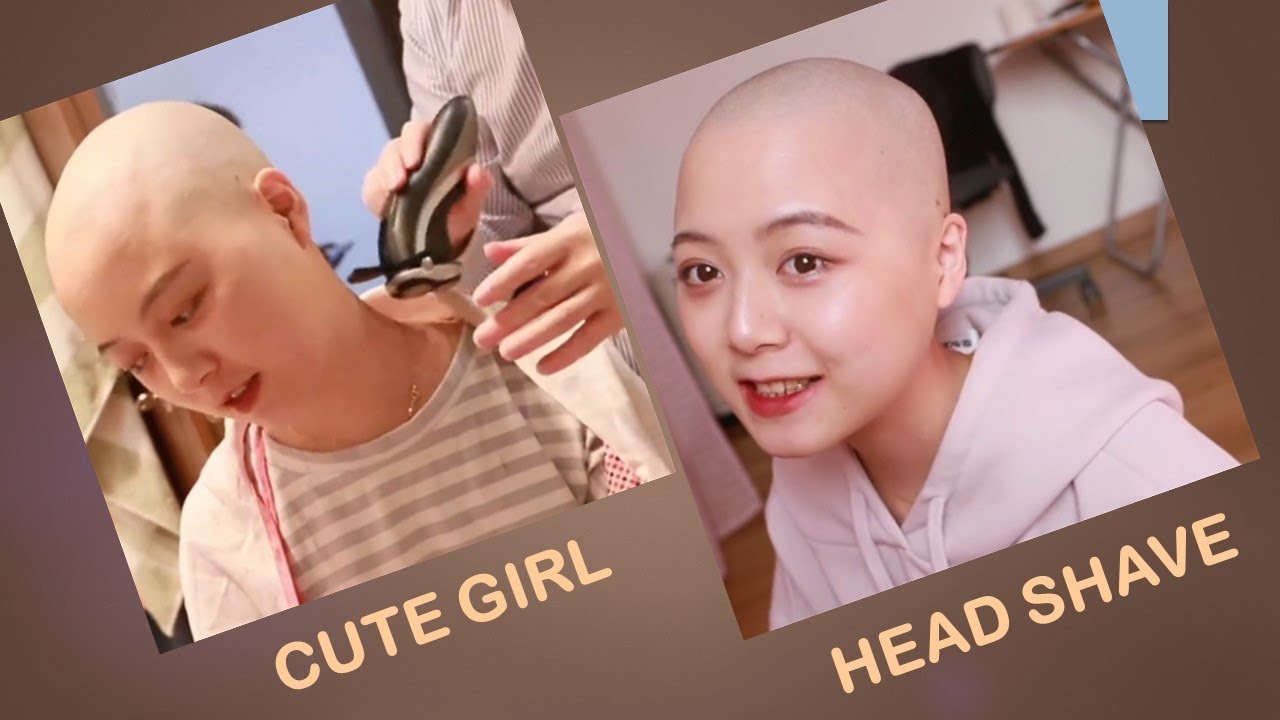 Cute Girl Haircut and Headshave with Clipper and Shaver Head Shave ...