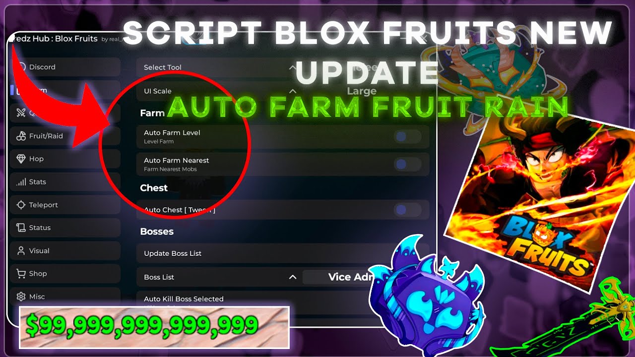 Blox fruits Script 2025 NO KEY | Auto Farm, Fruit Rain, Raid, MAX LEVEL ...