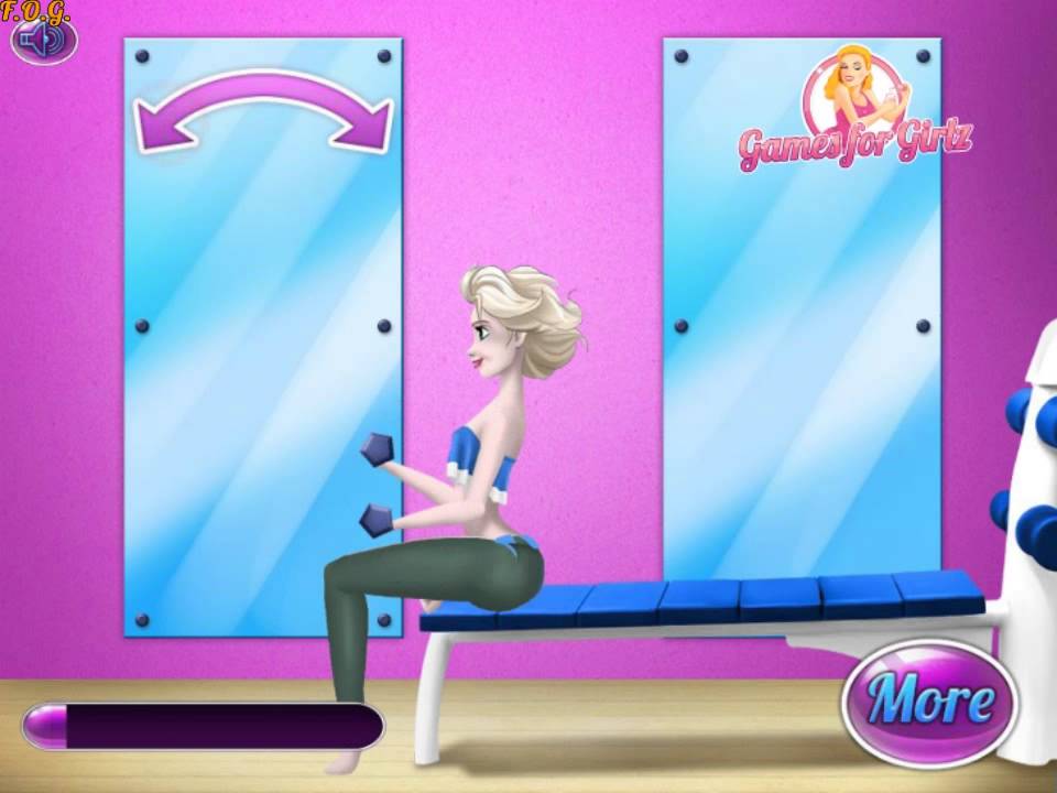 Frozen Elsa Gym Workout (Холодное сердце: Эльза тренируется в спортзале ...