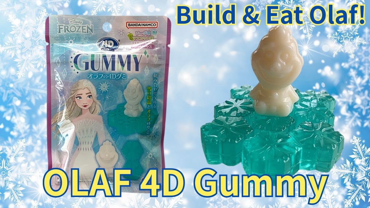 Assembling Olaf from Disney Frozen 4D Gummies Japanese Candy Unboxing ...