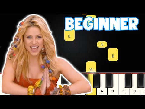 Waka Waka (This Time for Africa) - Shakira | Beginner Piano Tutorial | Easy Piano
