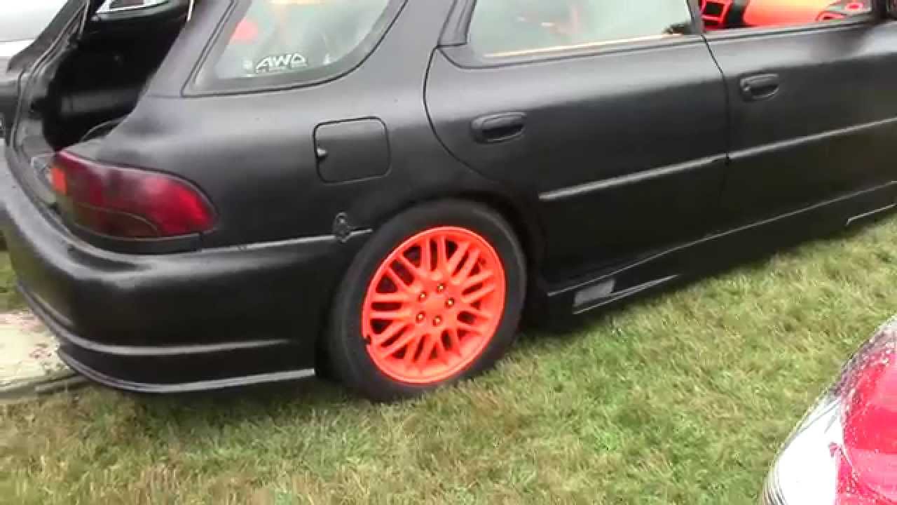Subaru Impreza Wagon BOSS Audio 15's Orange Rattle Can Paint Job ...