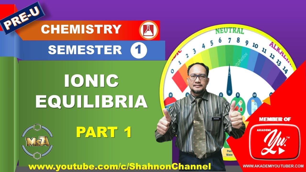 Ionic Equilibria Part 1 - YouTube