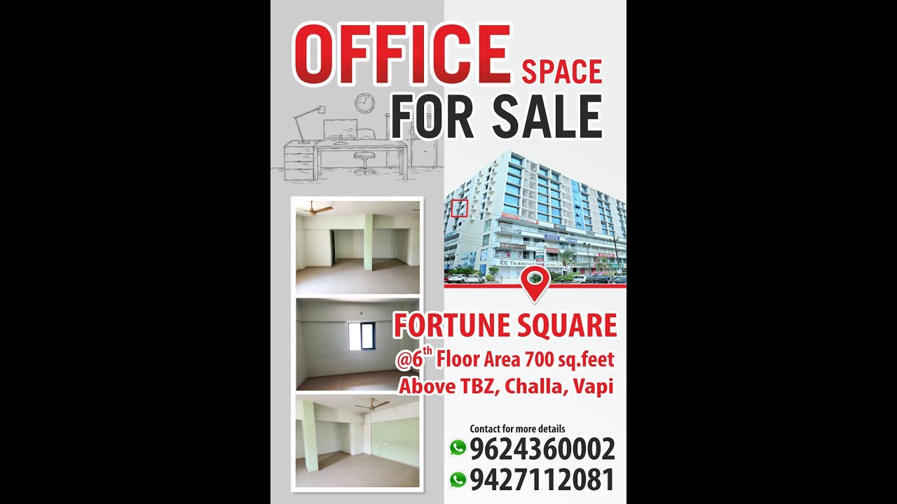 Office Space for Sale @ Fortune Square, Chala, Vapi, Gujarat | 700 sq ...