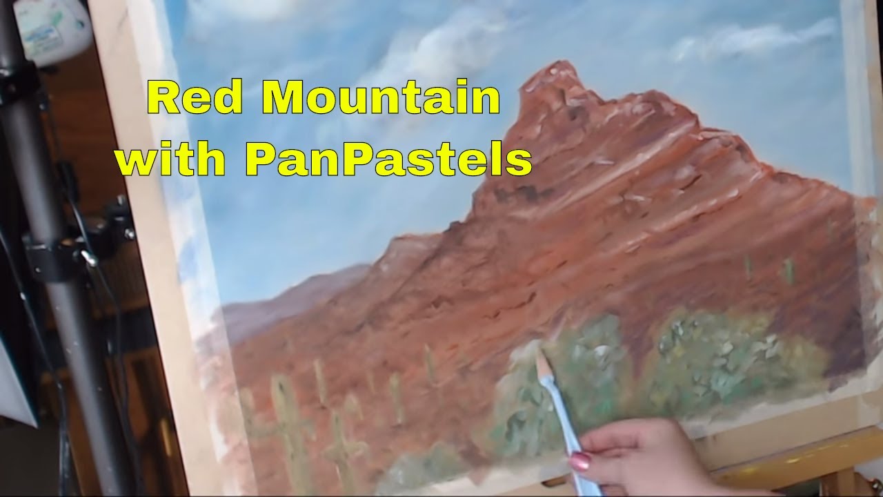 PanPastel demonstration, The Red Mountain - This & That Thursday - YouTube