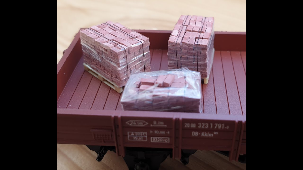 H0 Backsteinpalette selbst anfertigen - YouTube