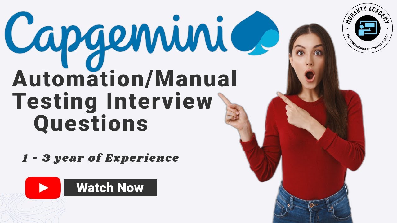 Capgemini Automation Testing Interview Questions 1 3 Year Of Experience 🤟