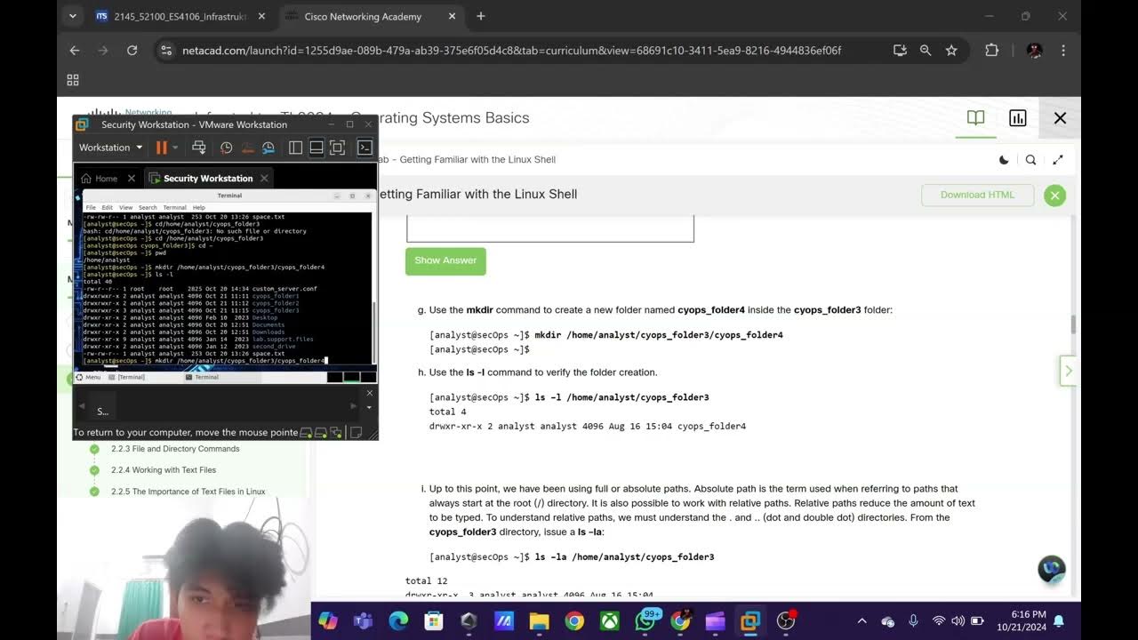 2 2 7 Lab Getting Familiar with the Linux Shell - YouTube