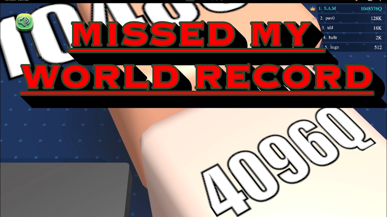 I Missed My OWN World Record! 😱 536870912 Quintillion ! - YouTube