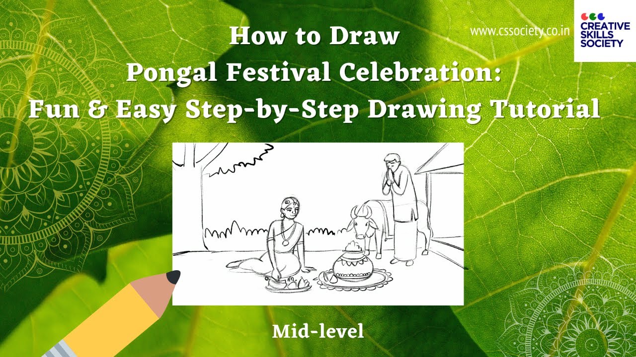 How to #Draw #pongal Festival Celebration: Fun & Easy Step-by-Step ...
