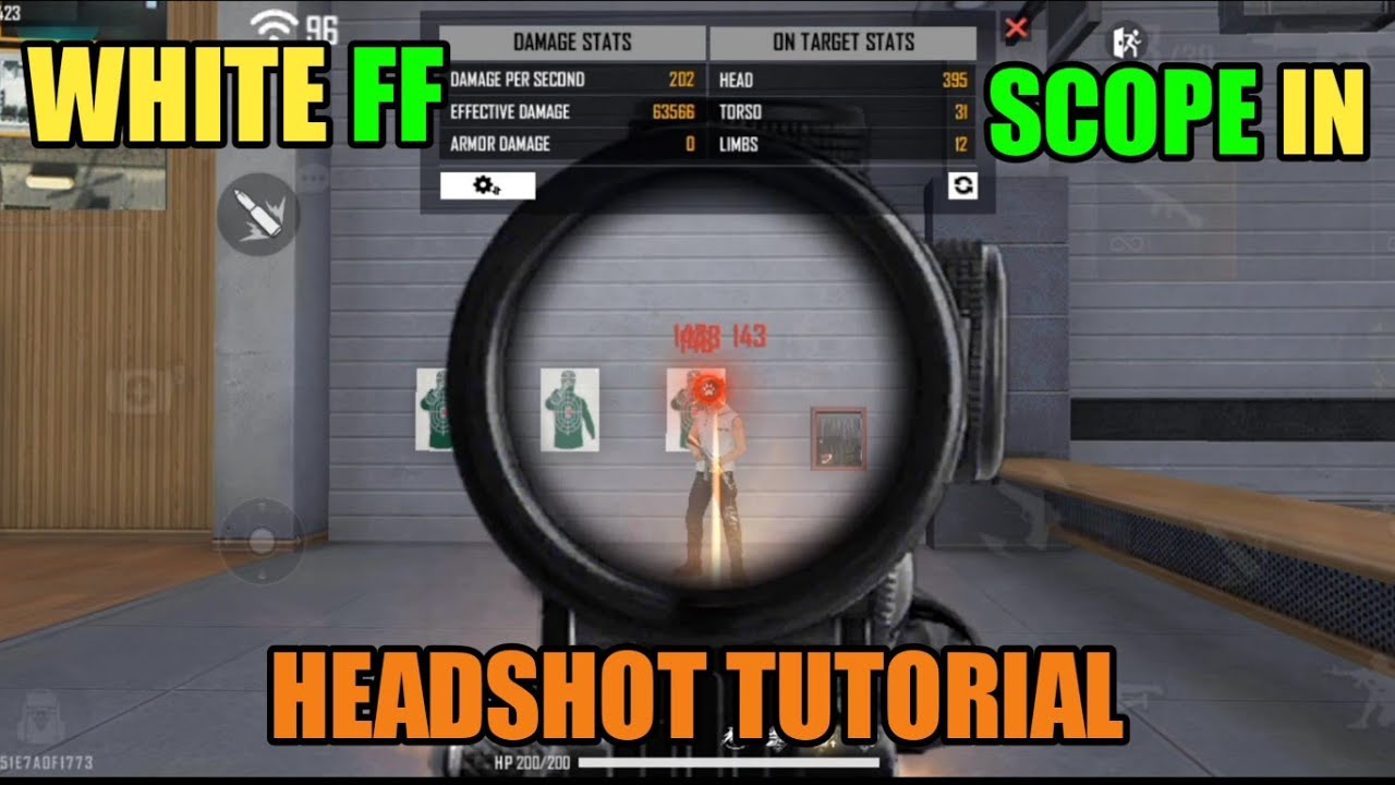 WHITE FF SCOPE IN HEADSHOT TRICK | FREE FIRE - YouTube