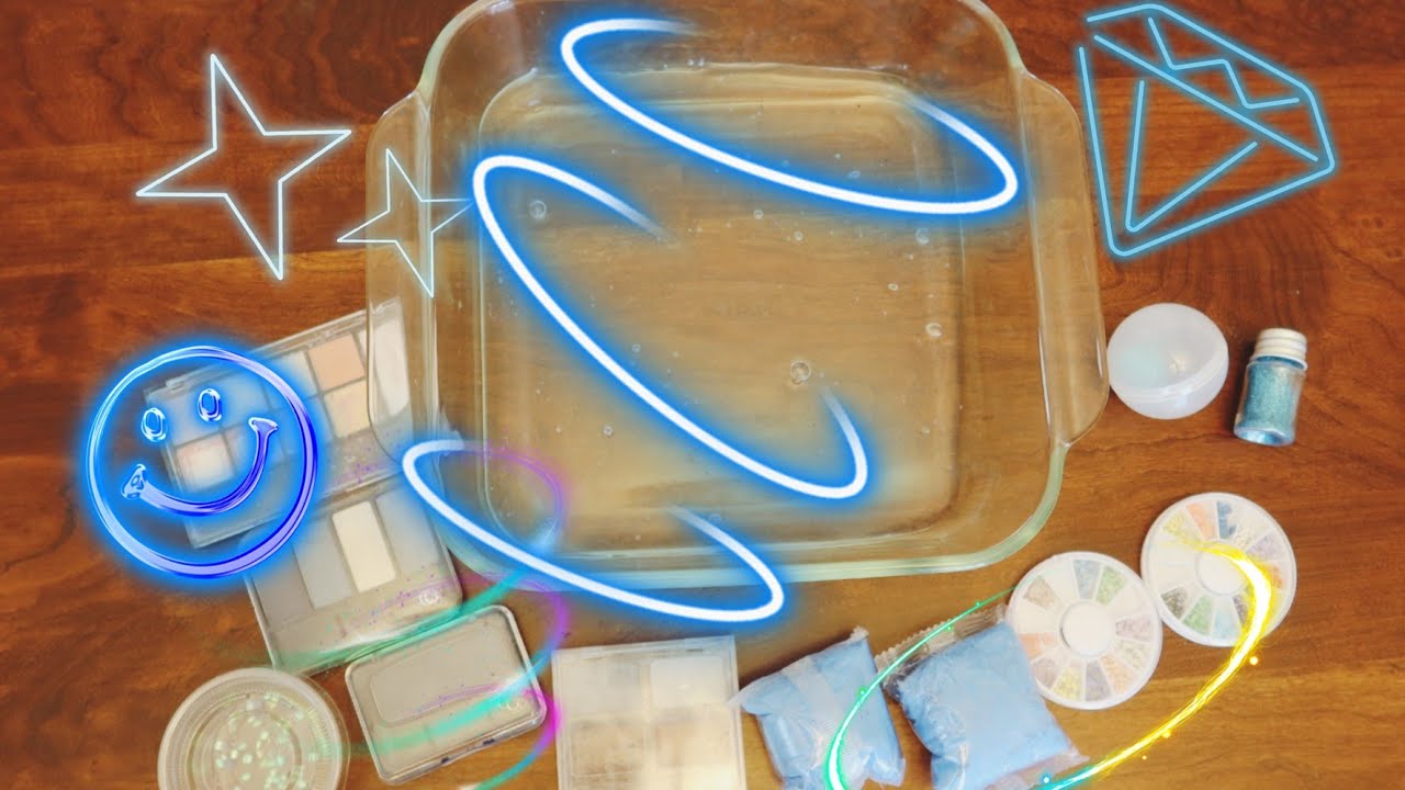 Blue Mix-ins For Slime! #slime #slimeasmr #slimemixing - YouTube