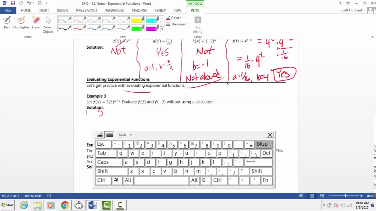 LMC Math 40 - 4.1: Exponential Functions - YouTube