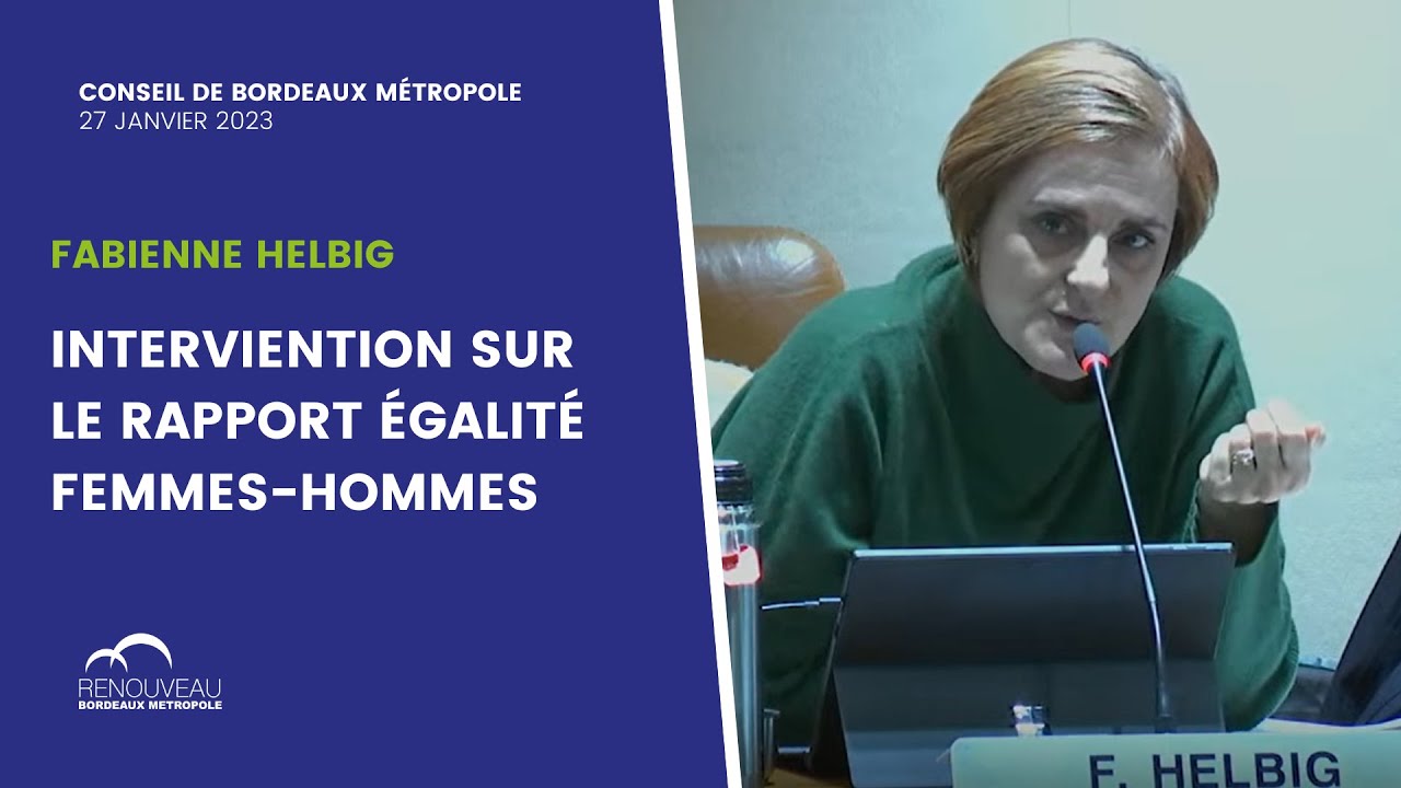 Fabienne Helbig intervient sur le Rapport égalité femmes-hommes - YouTube