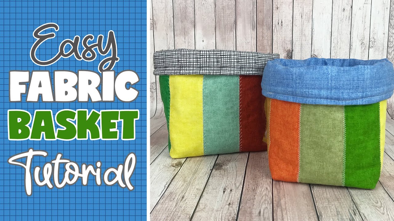 Sewing Projects: Fabric Basket Using Jelly Roll Strips - YouTube