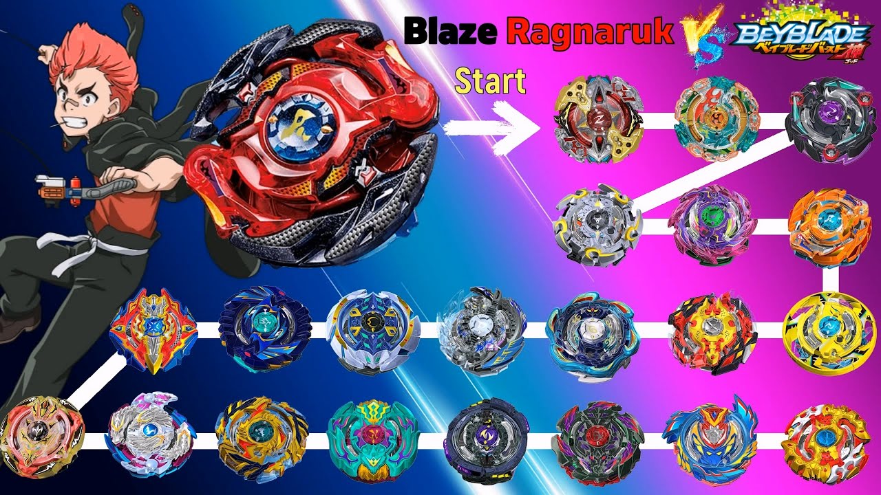 Beyblade Burst GOD 【 Blaze Ragnaruk Red Ver. VS ALL Season2】 Marathon ...