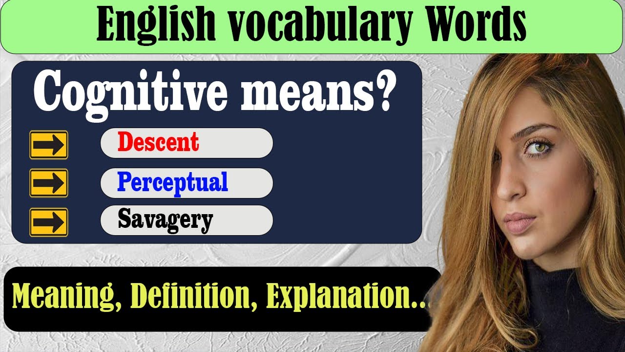 What does Cognitive mean? | What is Cognitive ? | Cognitive meaning in ...