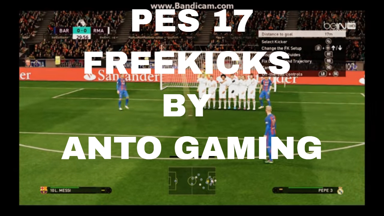 PES 17 Freekicks By Anto Gaming - YouTube