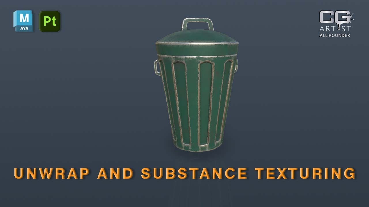 Stylized Fantasy dustbin - 3D Model with Maya and Substance 3D Painter ...