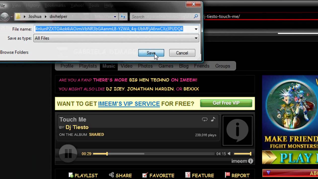 How to downlaod Imeem Songs for FREE! - YouTube