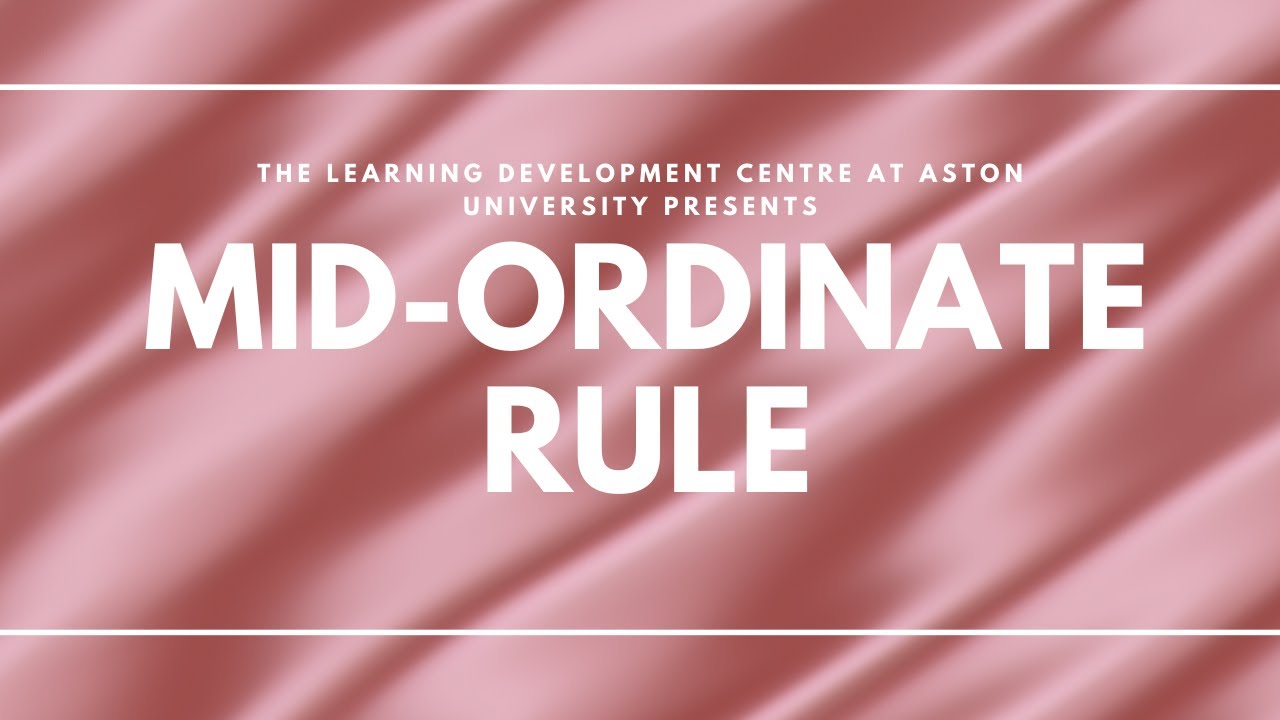 Mid-Ordinate Rule Example - YouTube
