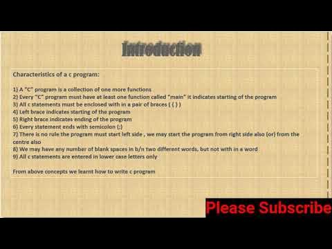 C Language Introduction - YouTube