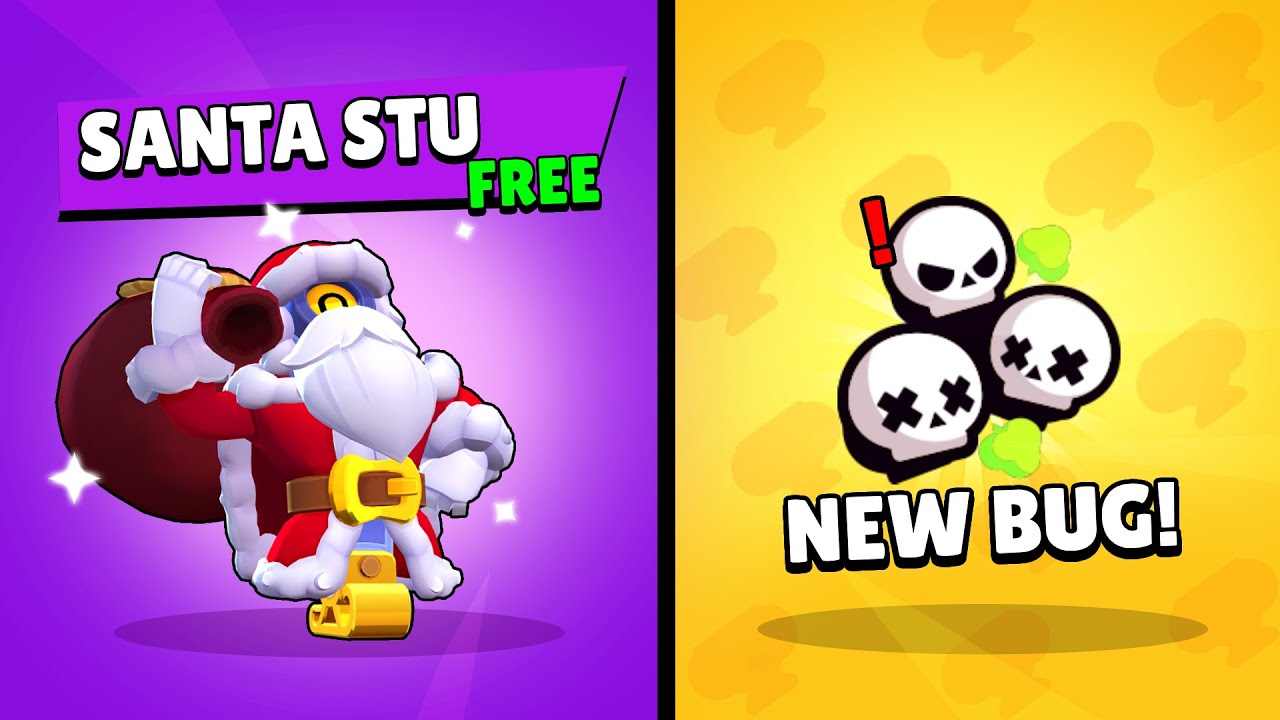 Santa Stu Skin Free and NEW Brawl Stars Bug! - YouTube