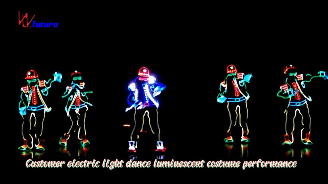 Customer electric light dance luminescent costume performance - YouTube
