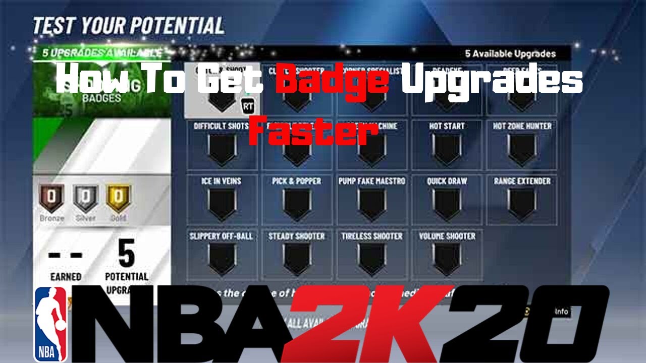 NBA 2k20-How To Get Badge Upgrades Faster (No Glitch) - YouTube