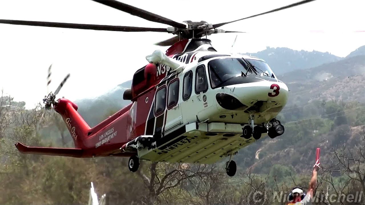 LA Fire Department AW-139 Landing @ 2013 Heroes Air Show - YouTube