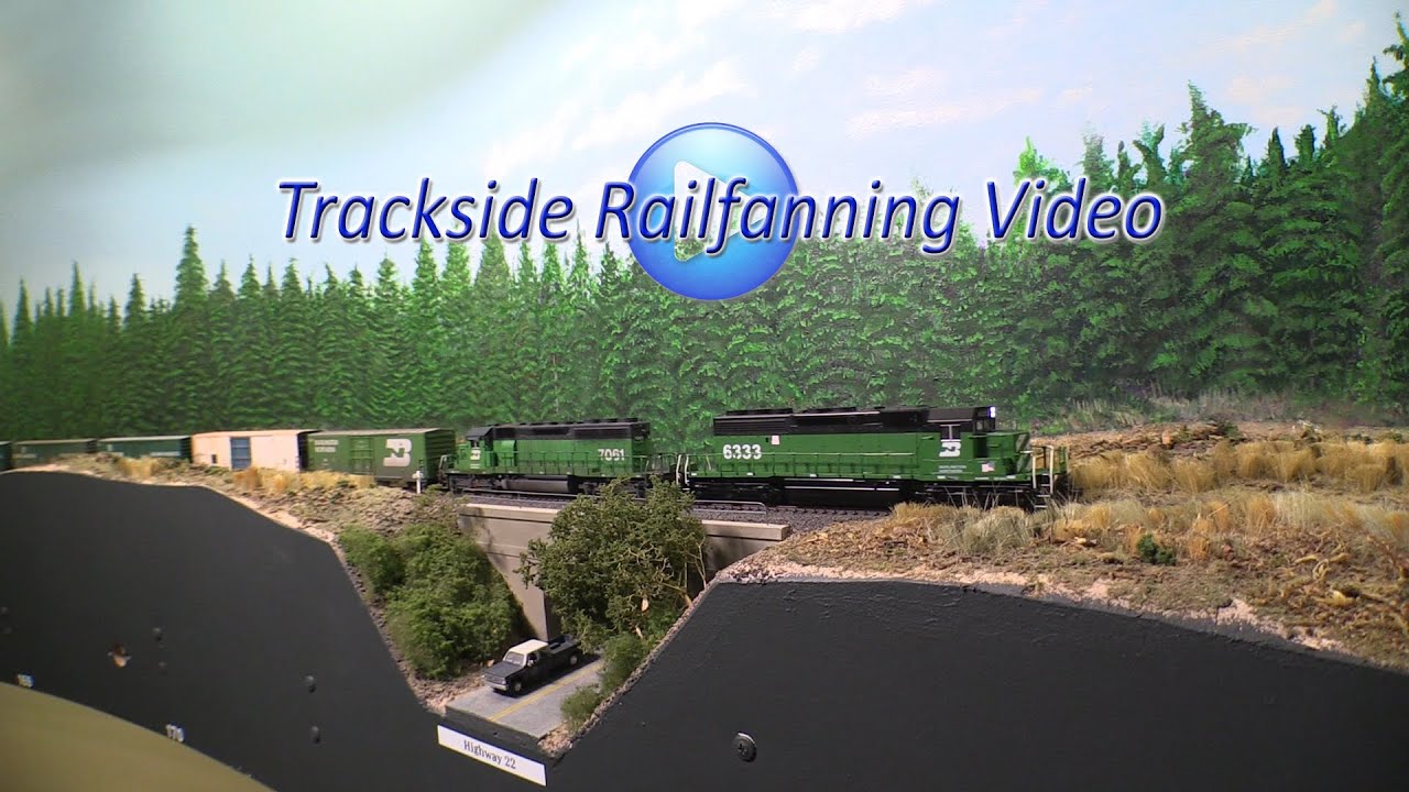 Burlington Northern across 3 HO scale model railroad layouts in ...