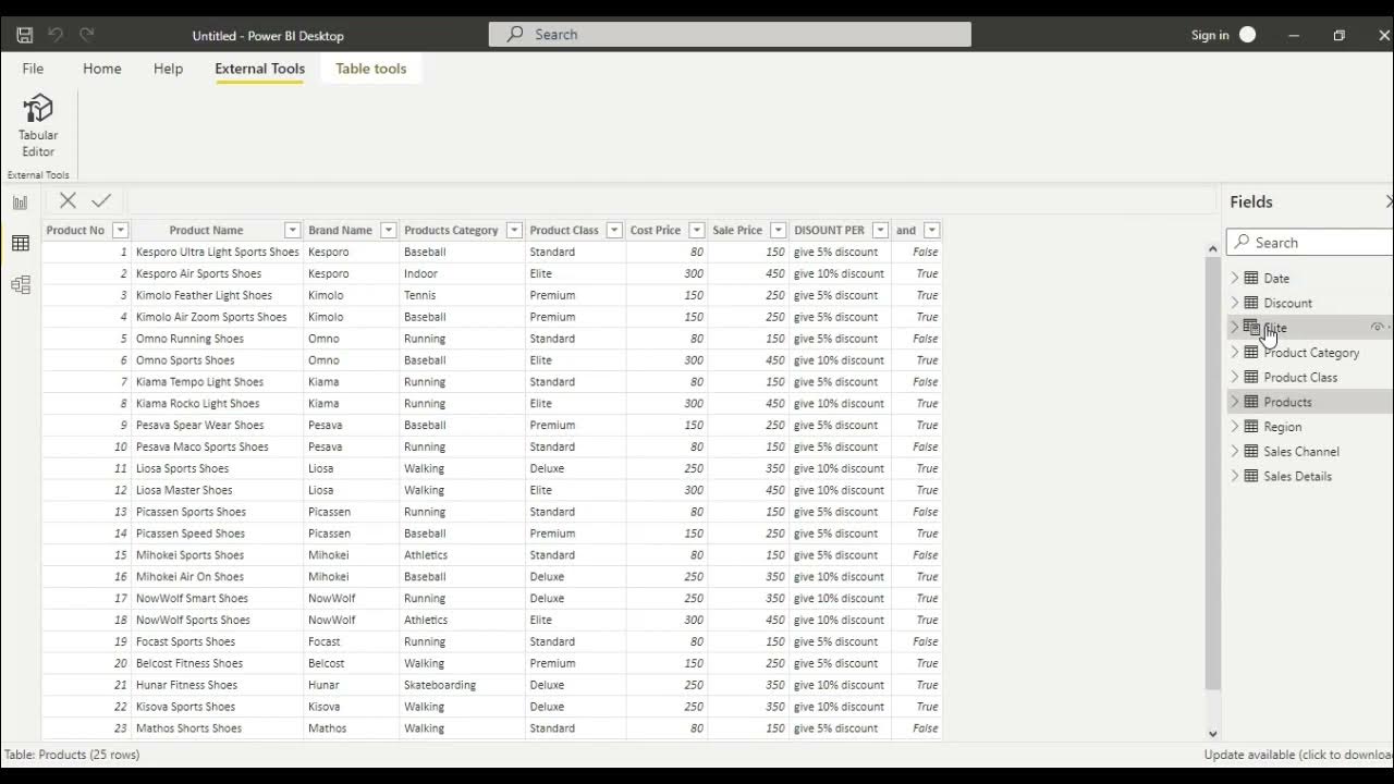 Creating calculated table using Tabular Editor in Power BI - YouTube