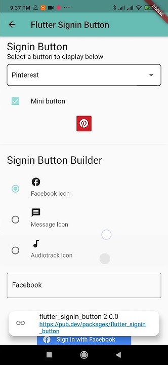 Example of the Flutter package - Flutter Signin Button - YouTube