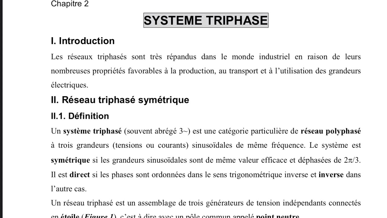 Système triphasé : Définition - YouTube