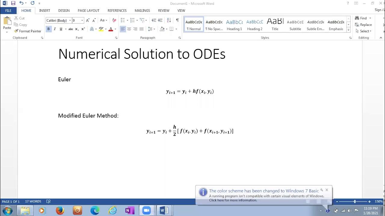 Lecture # 25--02 Modified Euler method (Excel) - YouTube